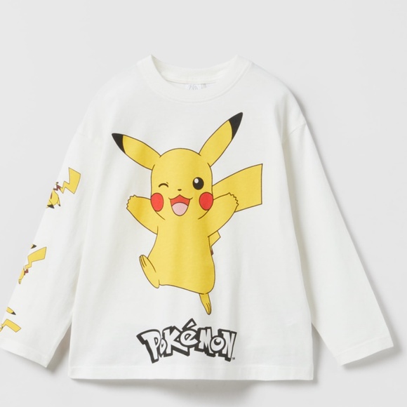 Zara | Shirts & Tops | Nwt Zara Long Sleeve Pokemon Tshirt | Poshmark